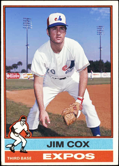 WHEN TOPPS HAD (BASE)BALLS!: NOT REALLY MISSING IN ACTION- 1976 JIM COX