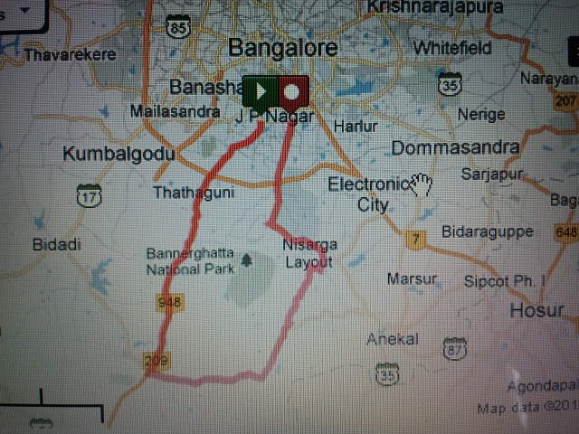 kkrajiv: Cycling the 70km Bangalore Harohalli route