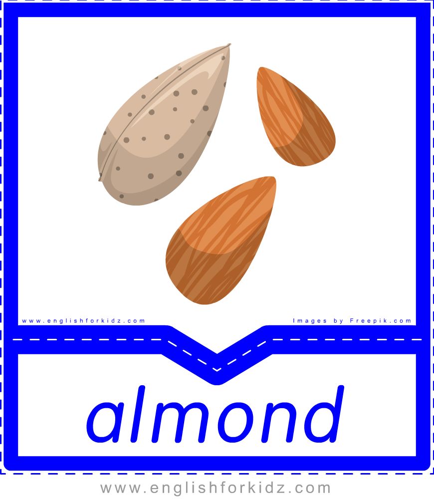 English for Kids Step by Step: Fruits and Vegetables Flashcards. Part 1.