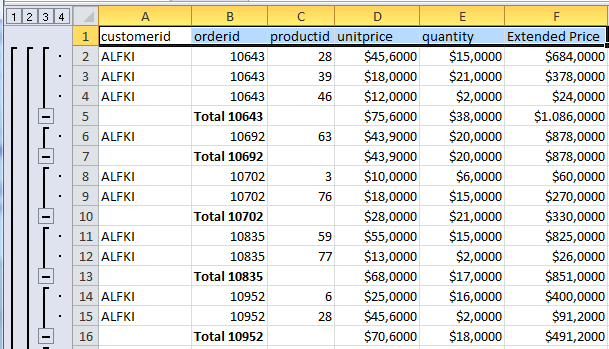 Comunidad de Visual FoxPro en Español: Crear una hoja de Excel con SubTotales