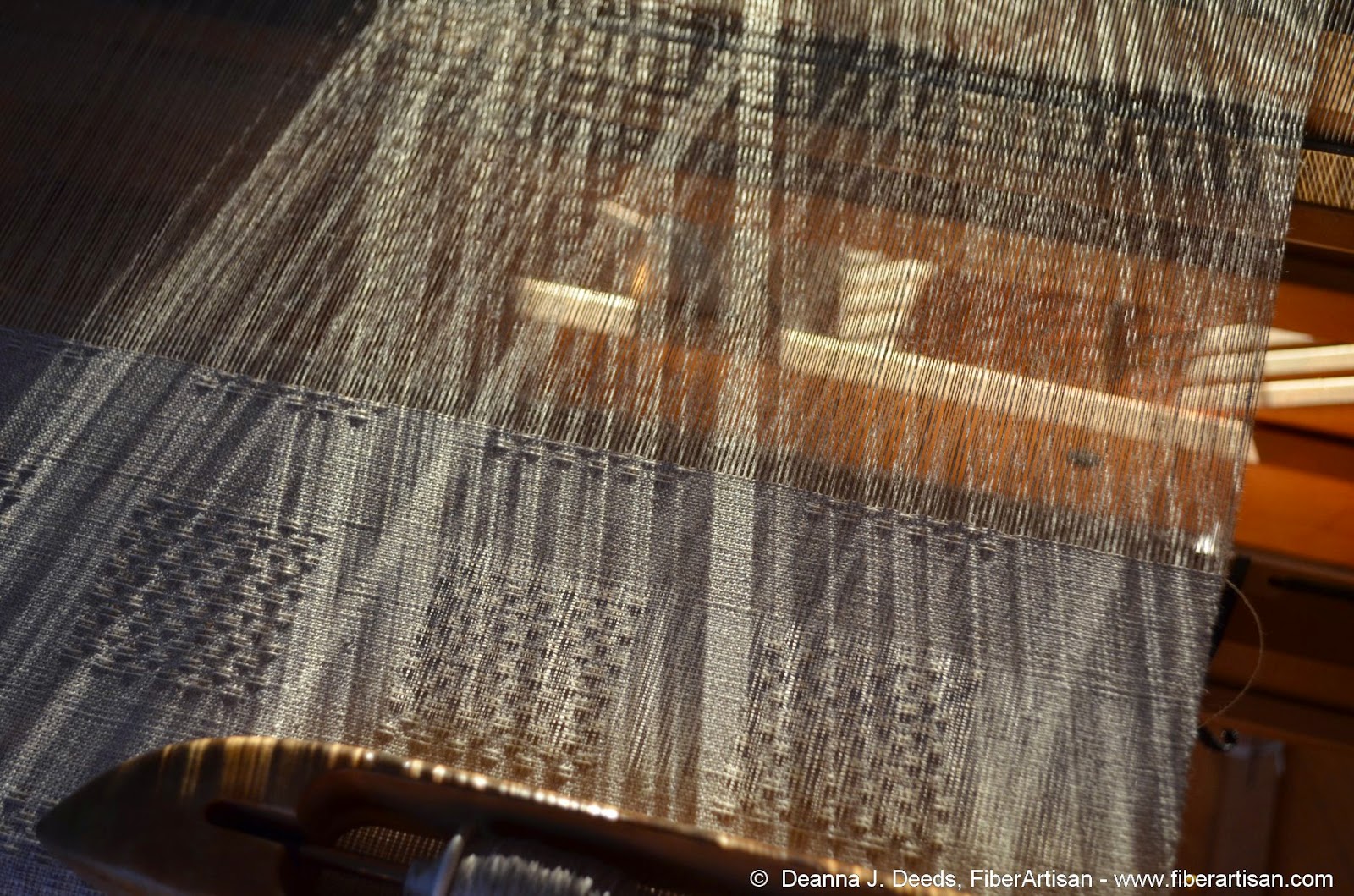 A FiberArtisan's Weaving Path: Light through/on heddles