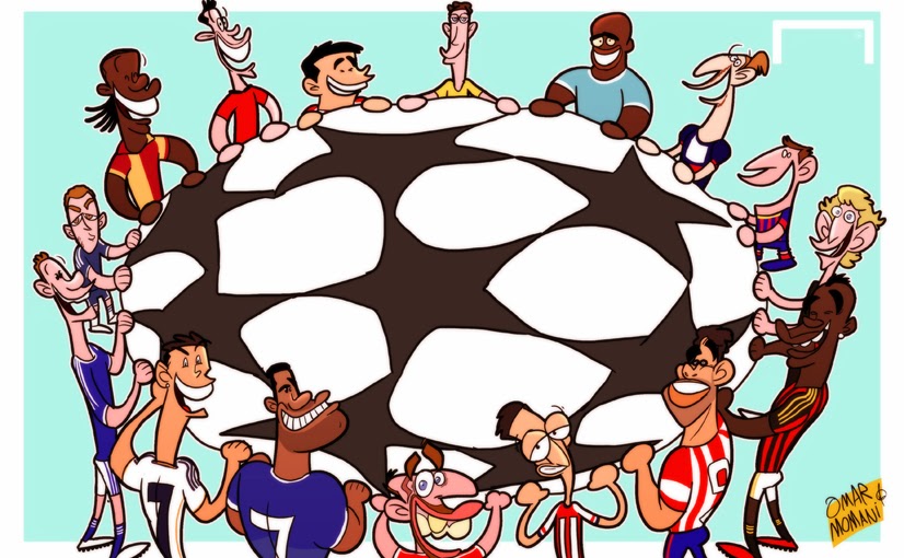 Omar Momani cartoons: Hooray! The Champions League is back again