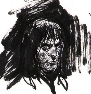 Burning Monster: A Sketch-Blog: New Pen Conan Head Sketch