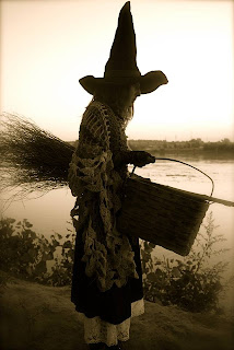 From the Studio of Pat Benedict: Witch gathering herbs by the Missouri ...