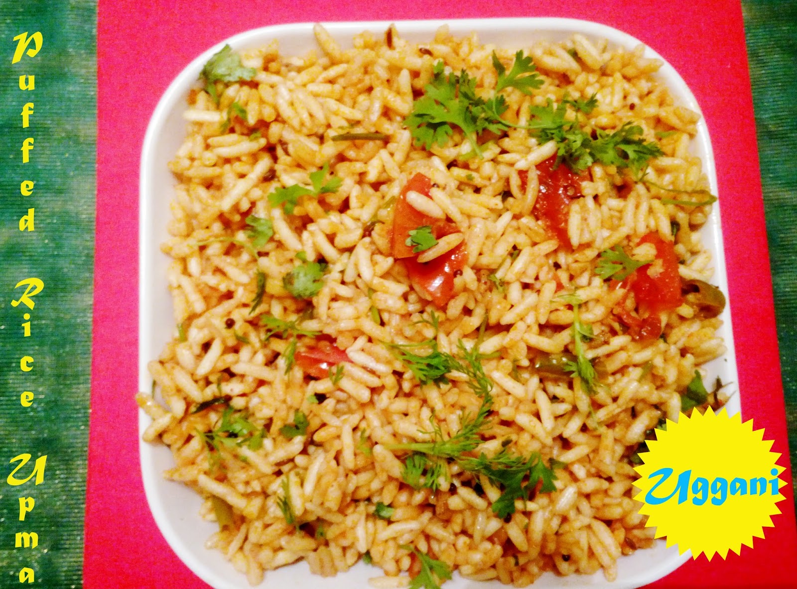 Yummy Kitchen: Uggani / Puffed Rice Upma / Maramarala (Borugula) Upma