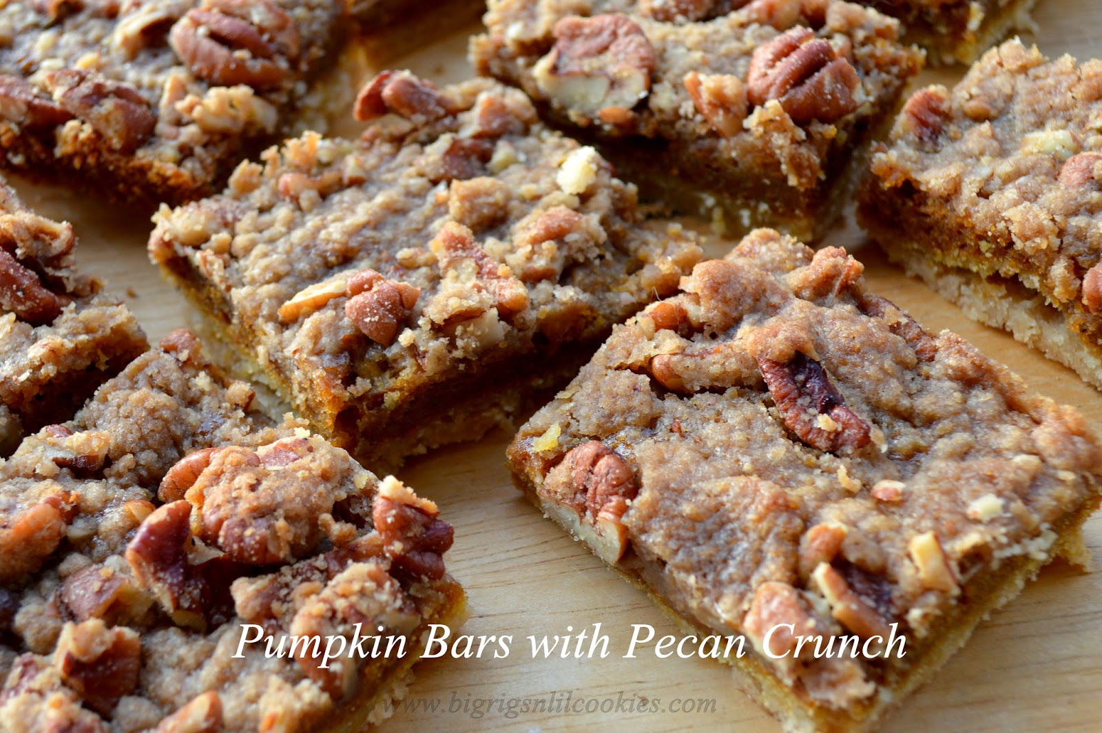 Big Rigs 'n Lil' Cookies: Pumpkin Bars with Pecan Crunch