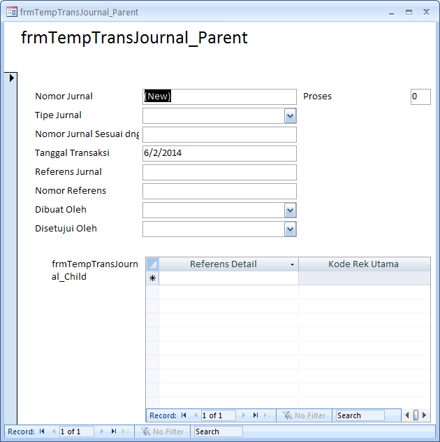 Membuat Form dan Subform Menggunakan Form Wizard - Access Terapan
