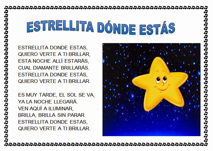 Música 2º Año : Estrellita donde estas en flauta y letra