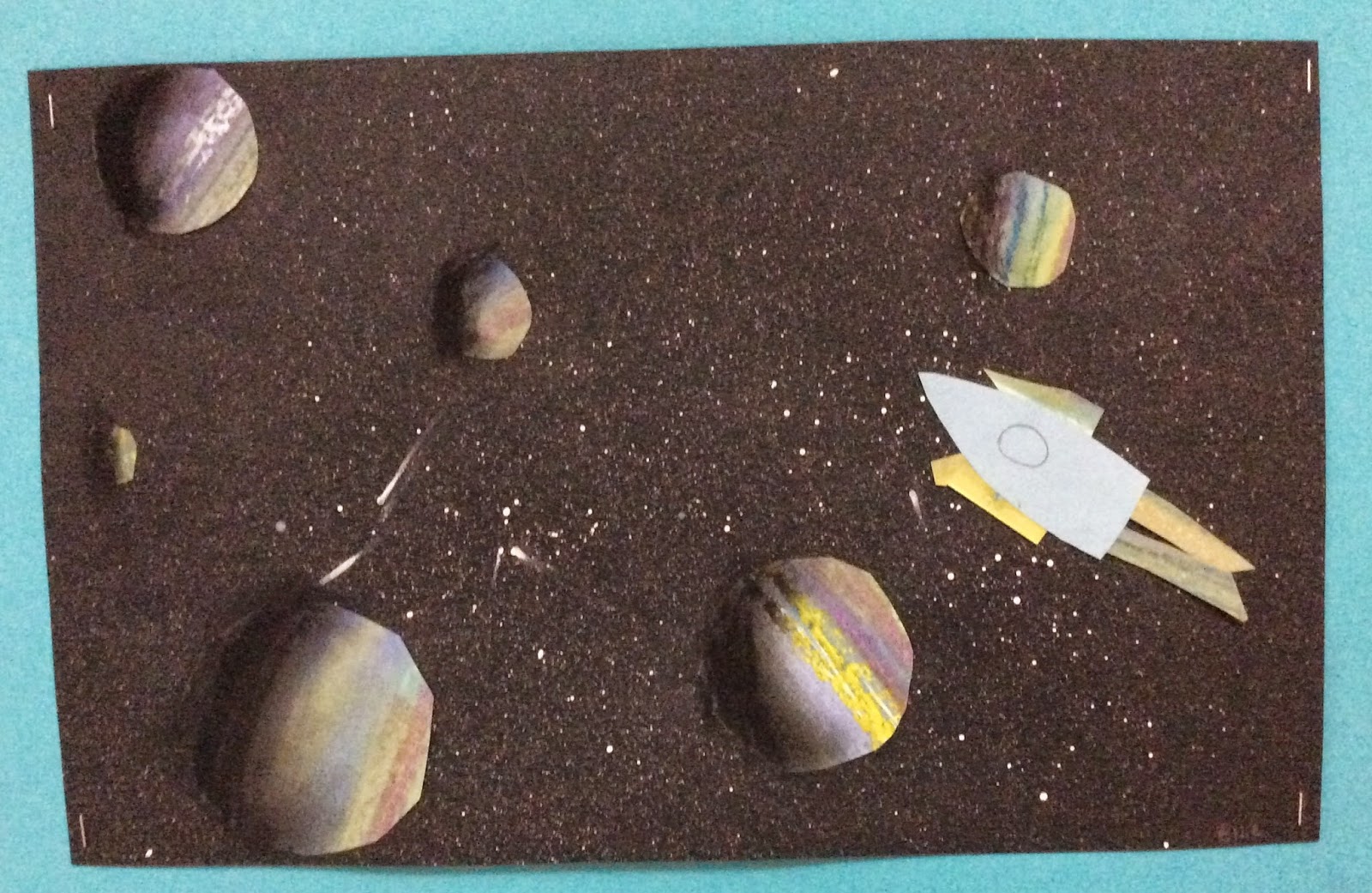 Ms. Curry's Art Room : 2nd Grade Outer Space Collage