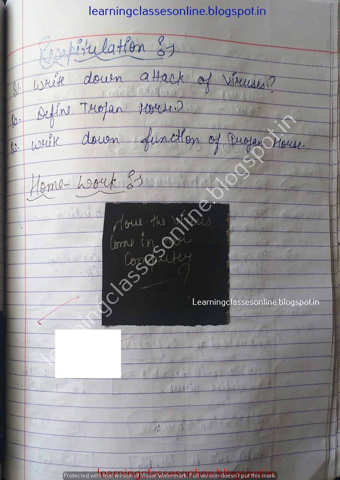 Lesson Plan For Computer Science on virus and its types