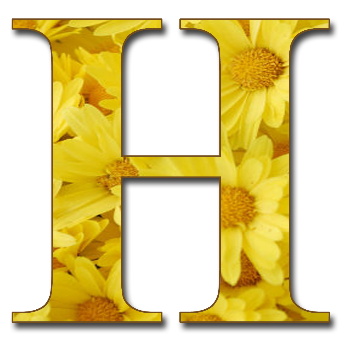 GRANNY ENCHANTED'S BLOG: Free Yellow Floral Alphabet