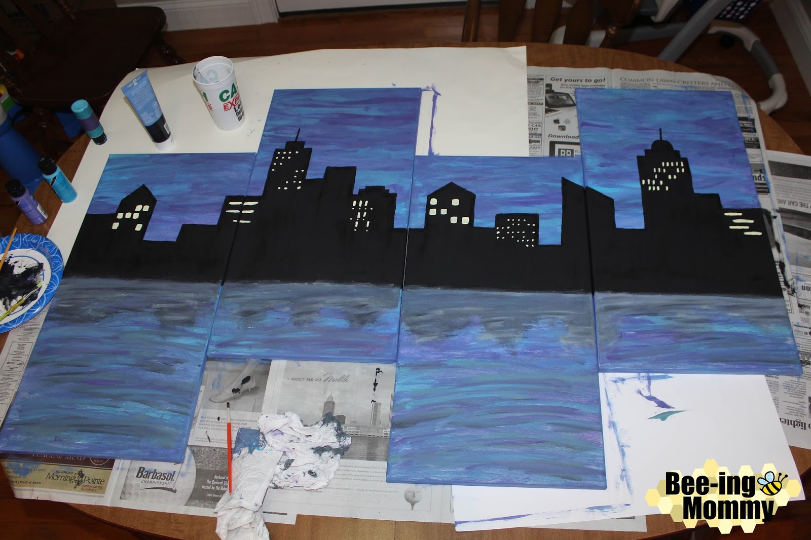 City Skyline Painting Date Night