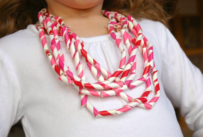 Easy Valentine Paper Necklace | What Can We Do With Paper And Glue