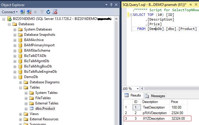Inserting data in On Premises SQL Database using Logic Apps