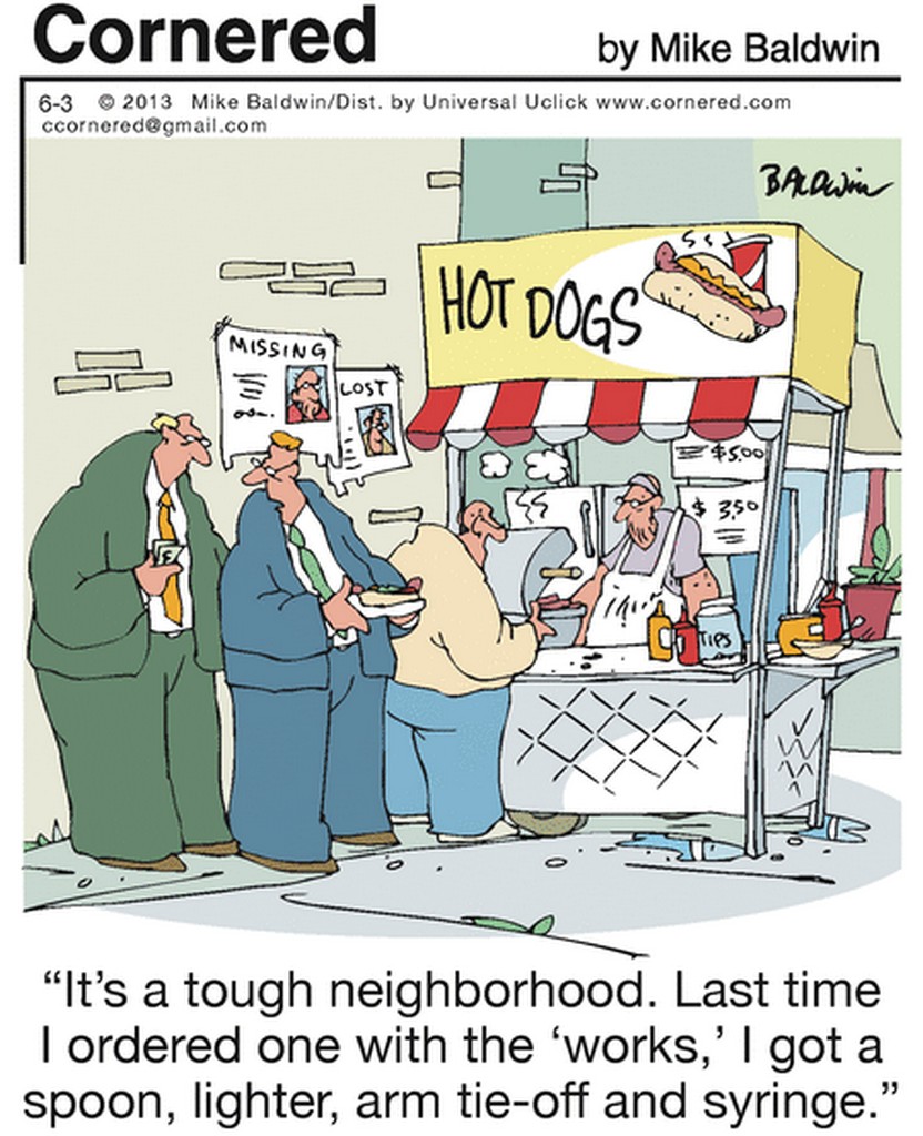 Chuck's Fun Page 2: Assorted "Cornered" cartoons