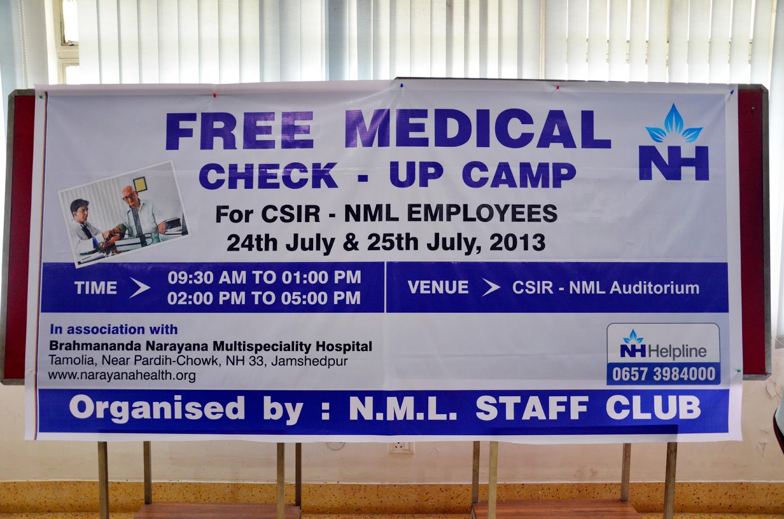 Free medical check-up camp @CSIR-NML