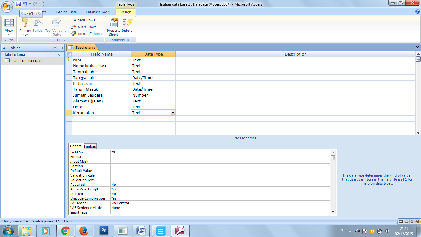 Cara Membuat Tabel Di Microsoft Access Lengkap Dengan Pengertian dan ...