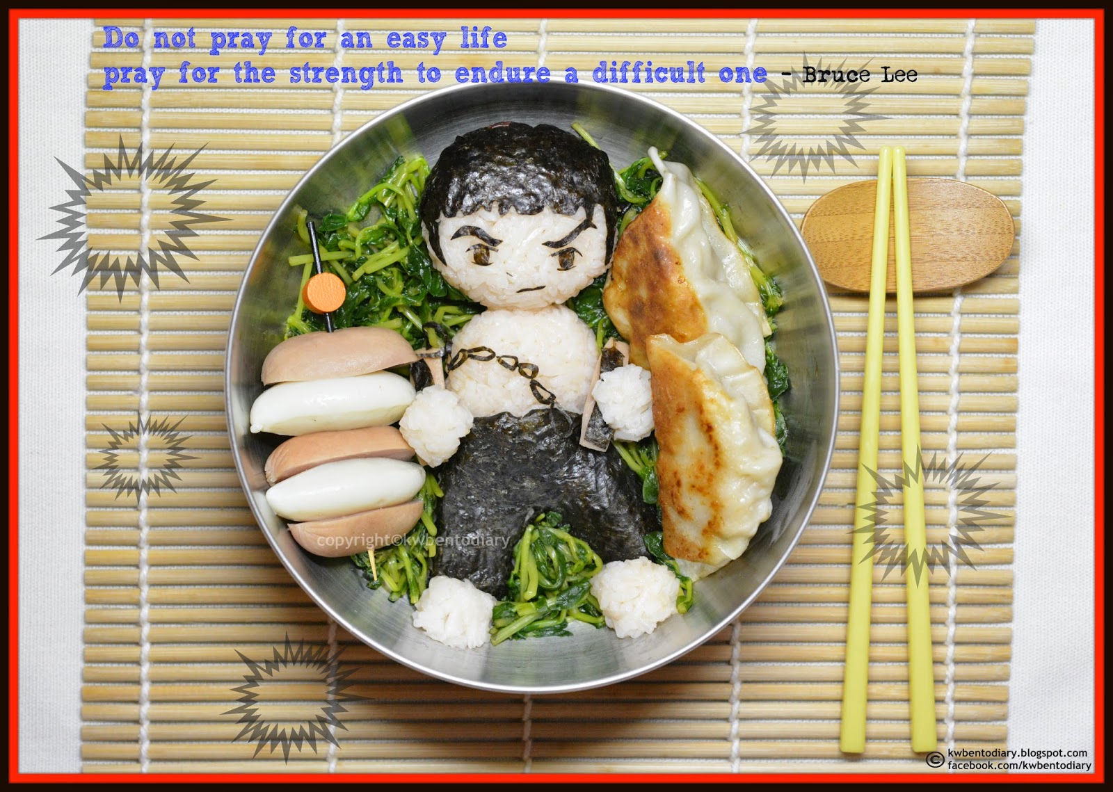 Karenwee's Bento Diary: Bento2014#Jul07~Bruce Lee Bento