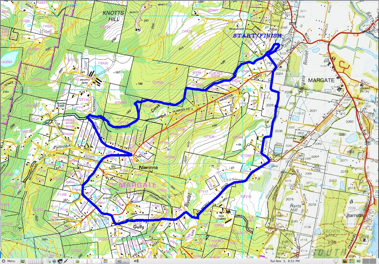 Ramblings: Nierinna Creek Tramway Hill Margate Rivulet 2015