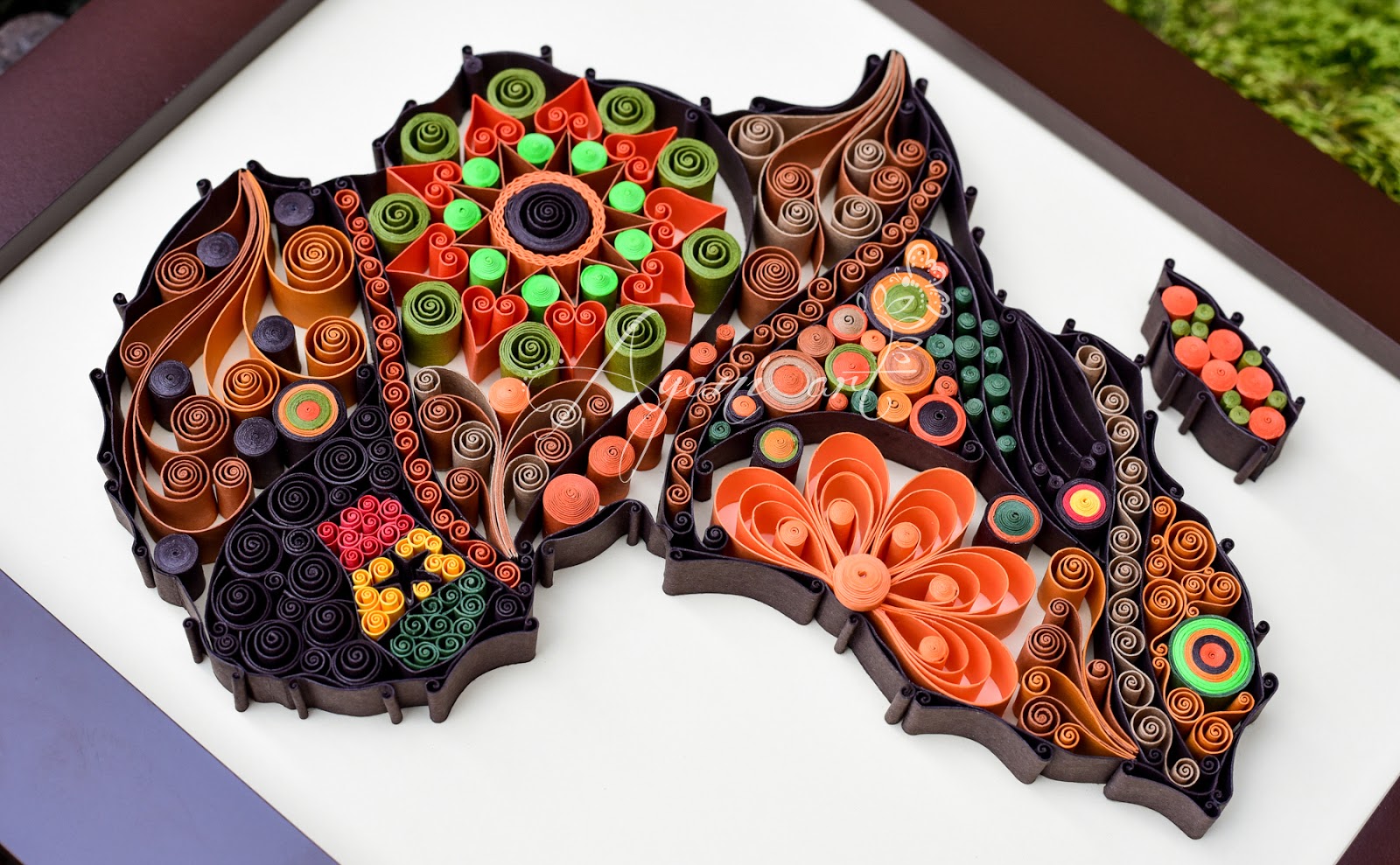 Ayani art: Quilling African Map