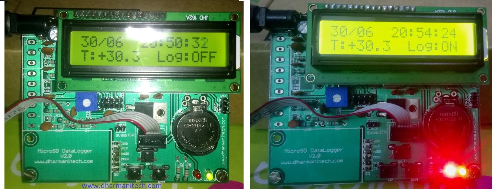 Design with Microcontrollers: UART or SD Card based 8-Channel Data-logger with temperature log
