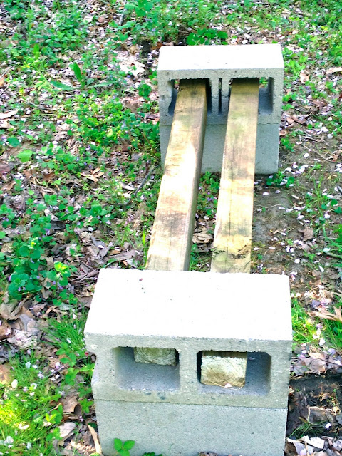 Monsoon Rains: Cinder Block Bench -- 2