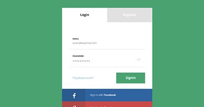 Flat Login Page Design Free PSD Download