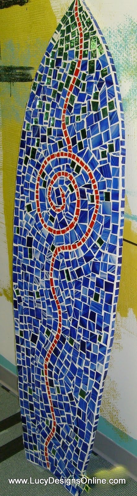 Mosaics! Mosaic Name Sign, Mosaic Surfboard, Mosaic Waves and Hand ...