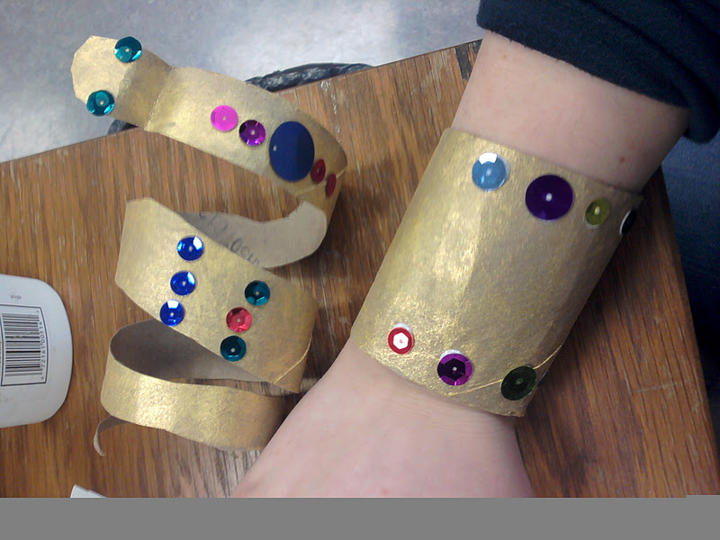 ARTASTIC! Miss Oetken's Artists: Egyptian Cuffs & finishing our table ...