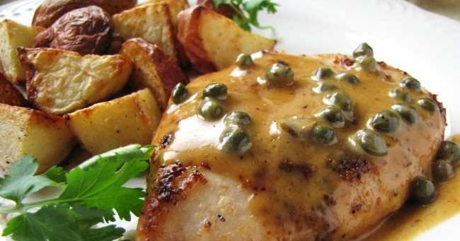 Chicken Breasts in Caper Cream Sauce