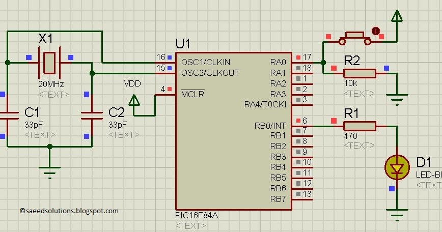 Saeeds Blog How To Use Pic16f84a Pin As Input Codeproteus Simulation 