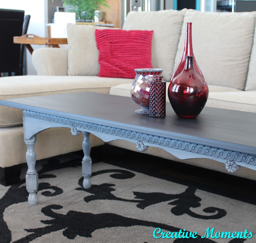 Dixie Belle Manatee Gray & Caviar Coffee Table