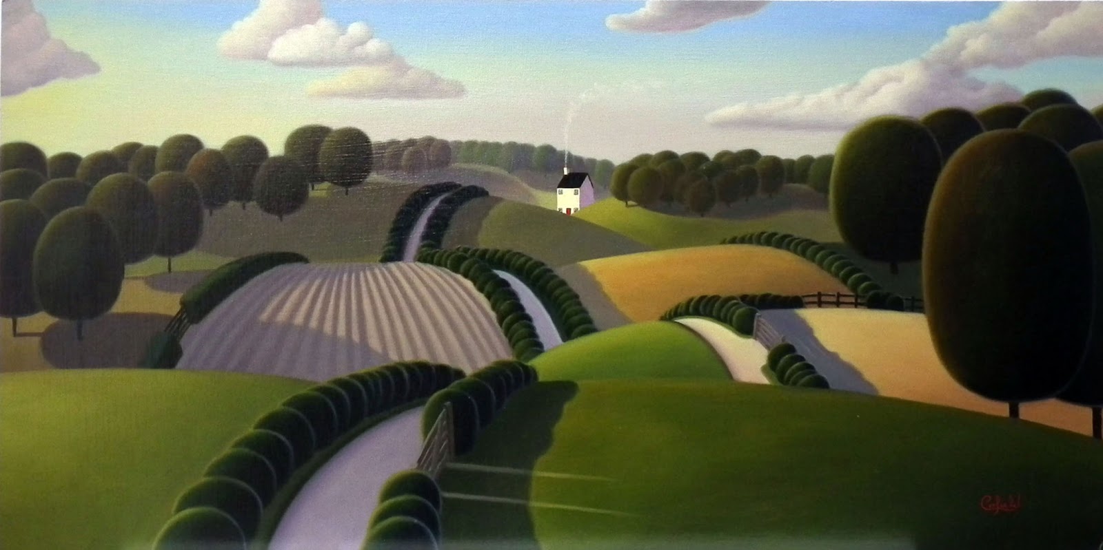 Paul Corfield, 1970 | Naïf Style Landscape painter | Tutt'Art ...