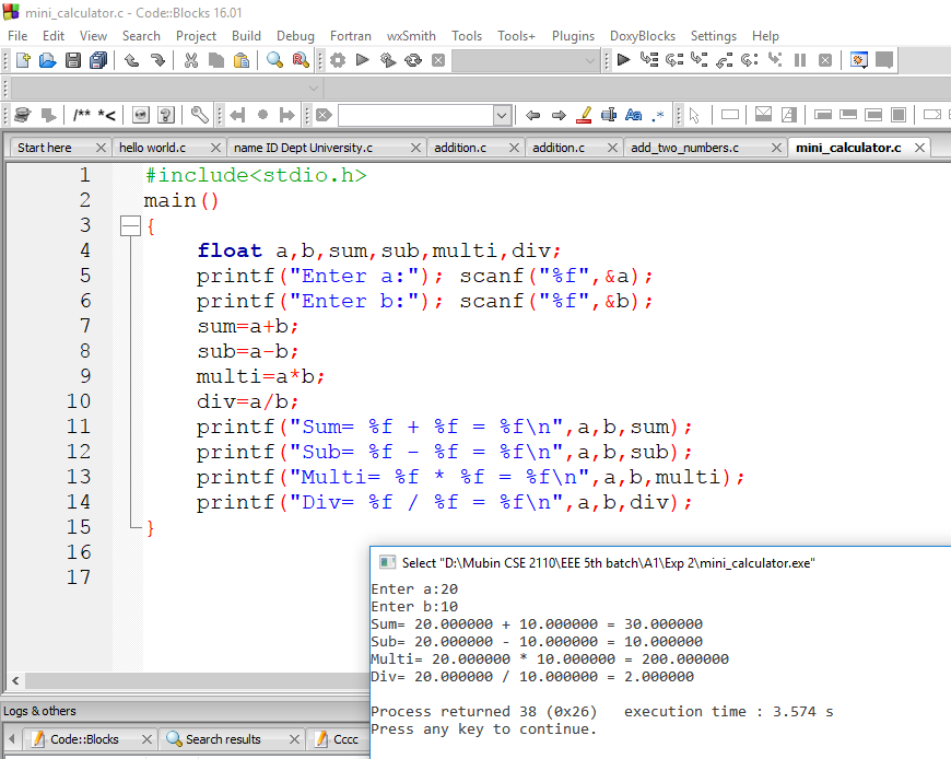 Black-White Mubin | মুবিনের রাফখাতা: C programming:Simple C Codes with ...