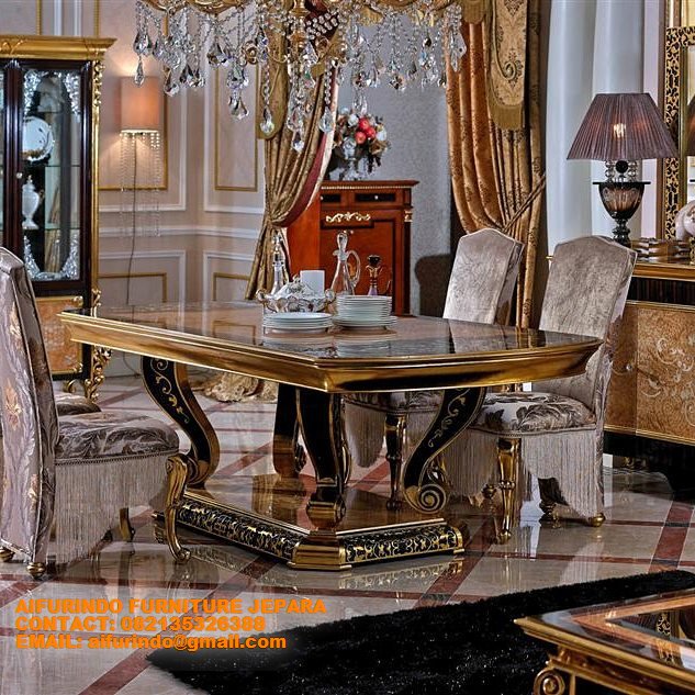 MEJA MAKAN KLASIK EROPA-FURNITURE KLASIK CODE A107 - Toko mebel jati ...