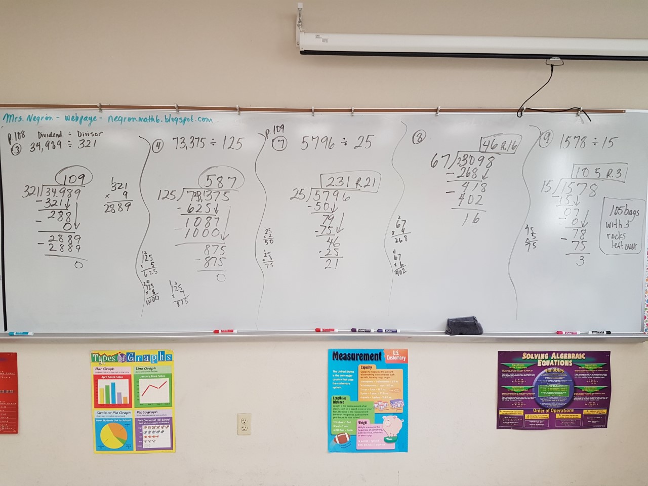 Mrs. Negron 6th Grade Math Class: Lesson 5.1 - Dividing Whole Numbers