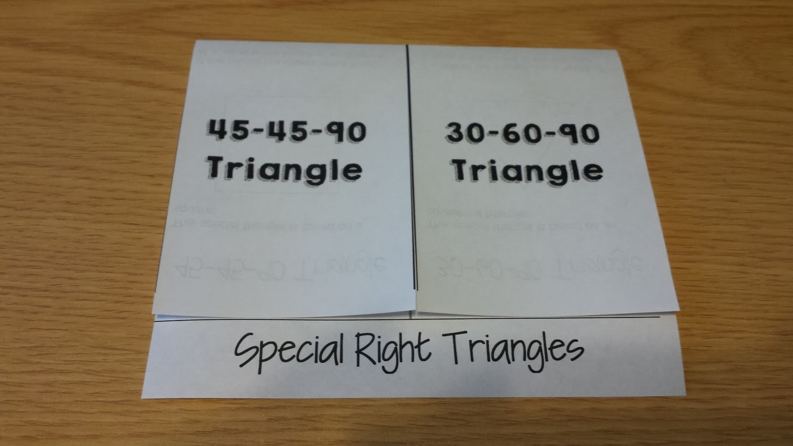 Teaching Statistics: Special Right Triangles