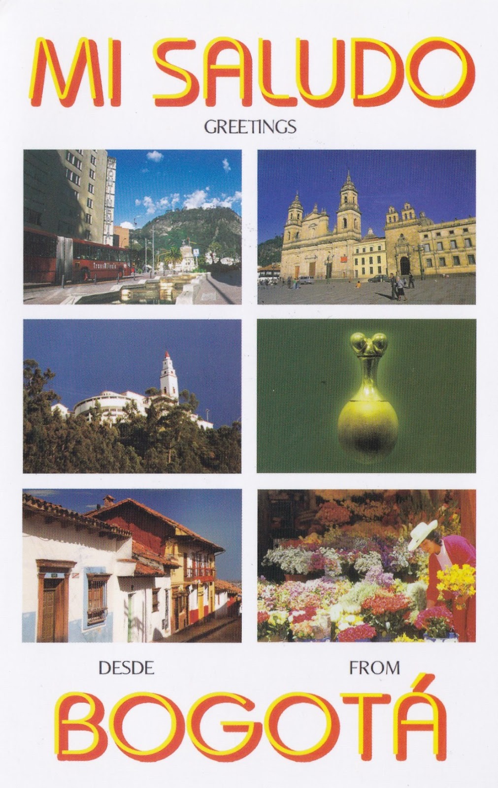 My postcard collection: Bogota, Colombia