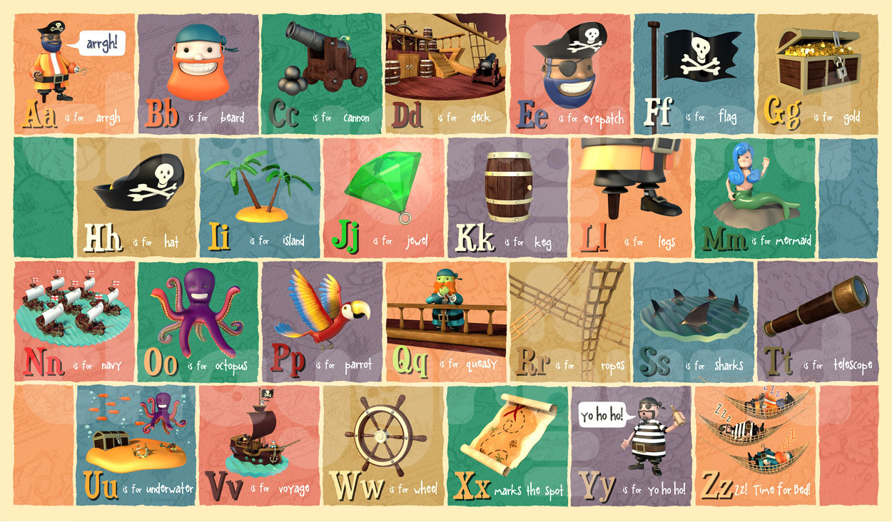 Nossos Pequenos Arteiros: Alfabeto Pirata