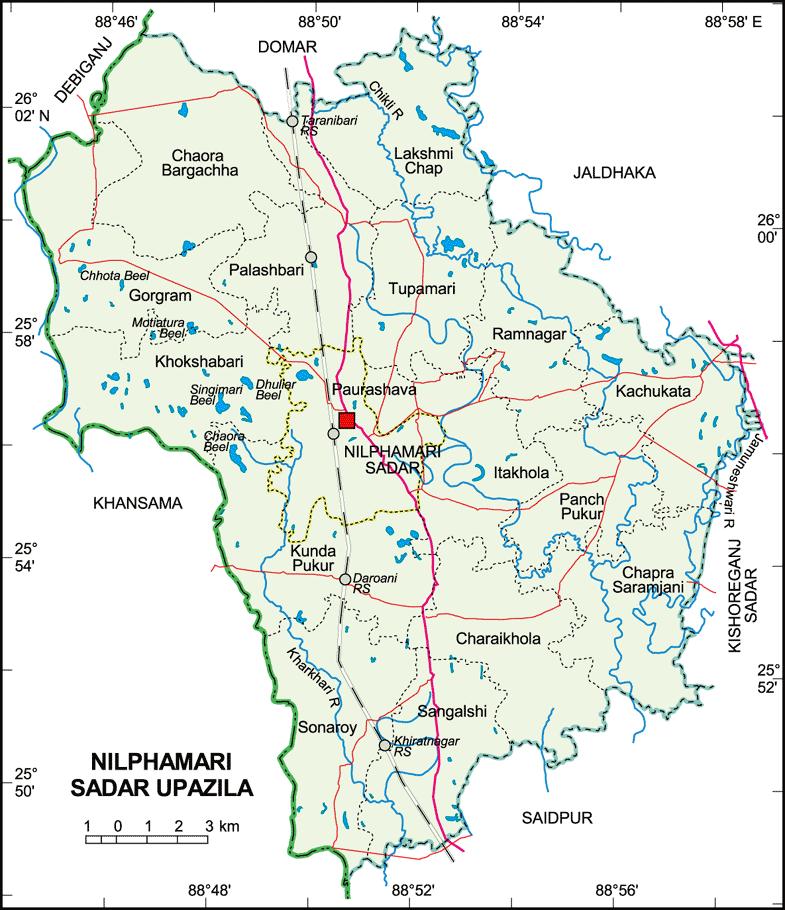Nilphamari District: Nilphamari District Map