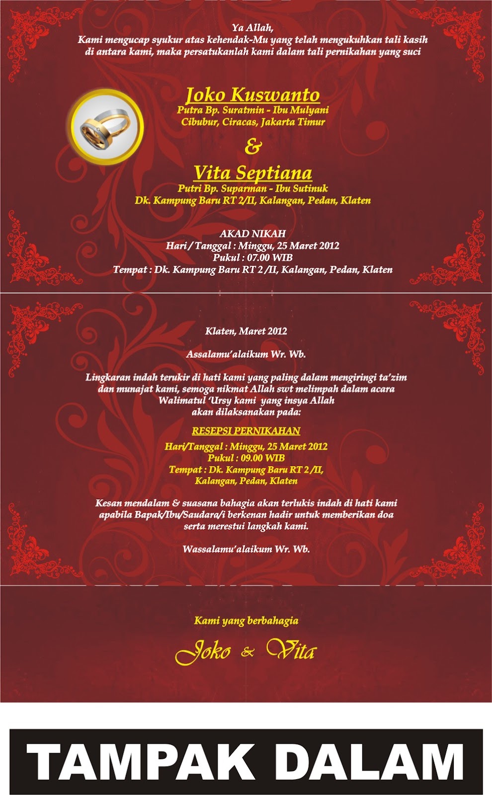 Undangan Warna Merah | auf desain