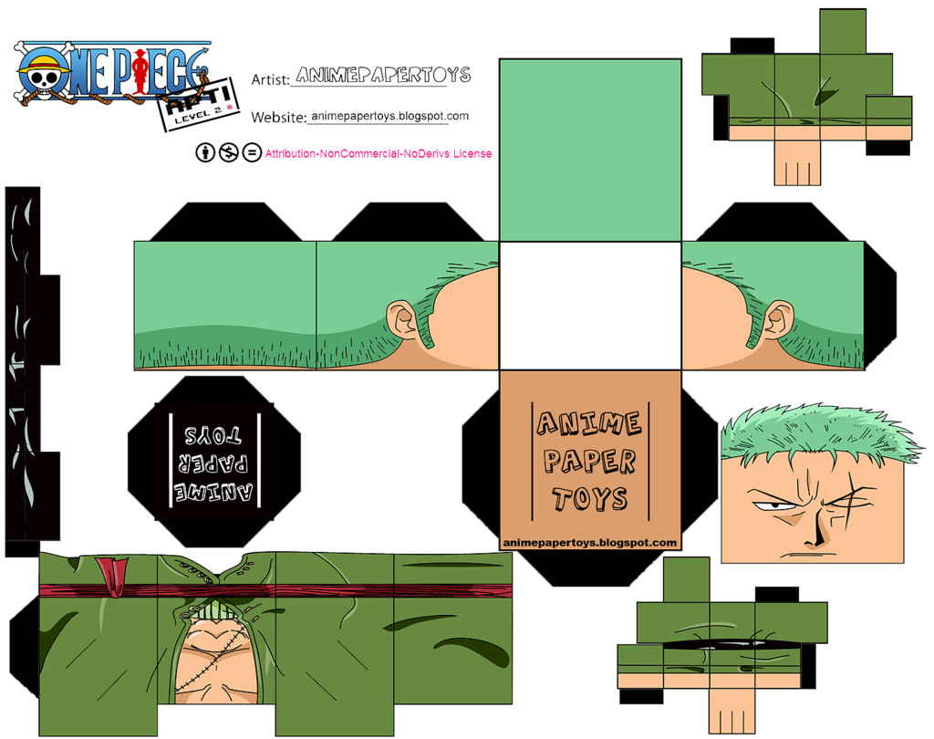 Adel's Book: Cube Paper Craft Anime One Piece