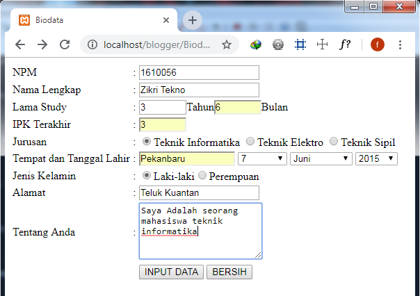 Cara Membuat Biodata Dengan Html Cara Membuat Biodata Sederhana ...