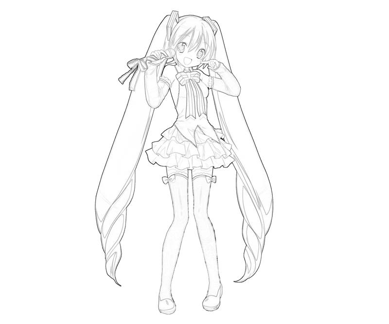 Hatsune miku chibi coloring pages