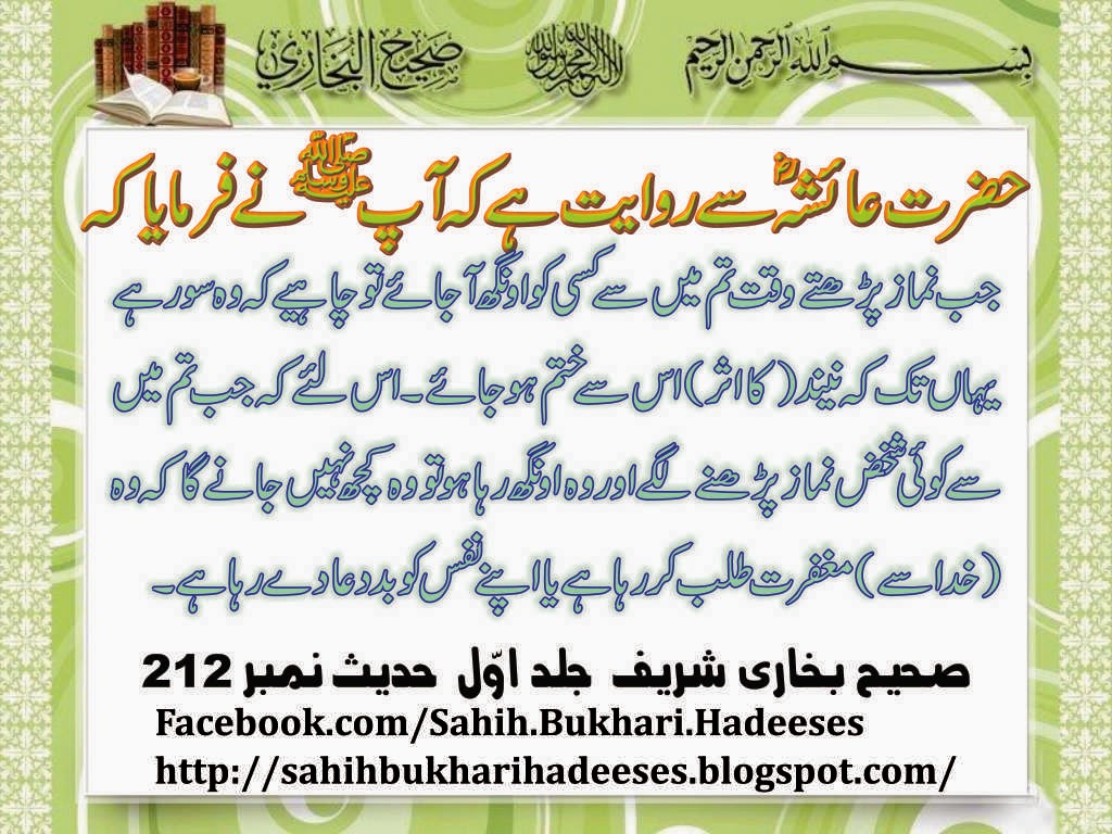 Sahih Bukhari Hadeeses: Sahih Bukhari Hadeeses vol.1 hadees 212