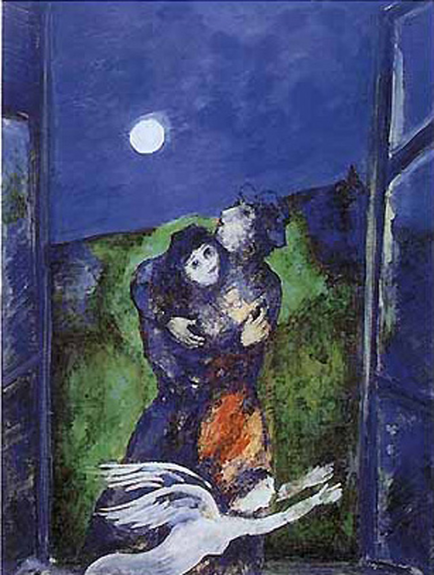 Chagall Lovers Flying