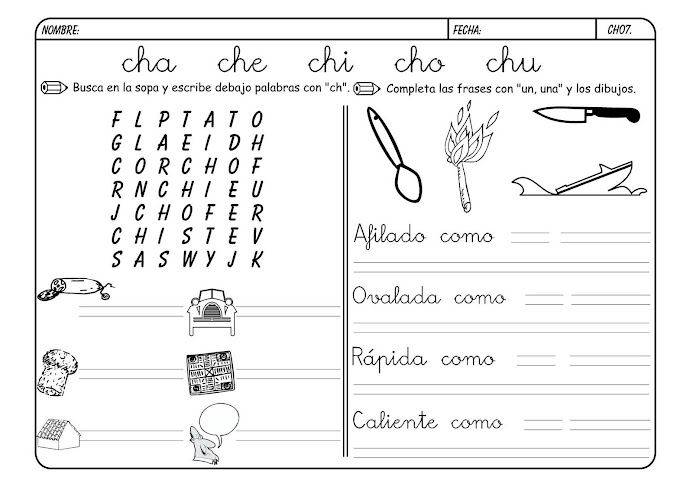 "Educadora de Ilusiones": fonema Ch