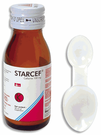 FARMAKOLOGI STARCEF Kapsul, Sirup (Cefixime / Sefiksim) - Daftar Dosis Obat