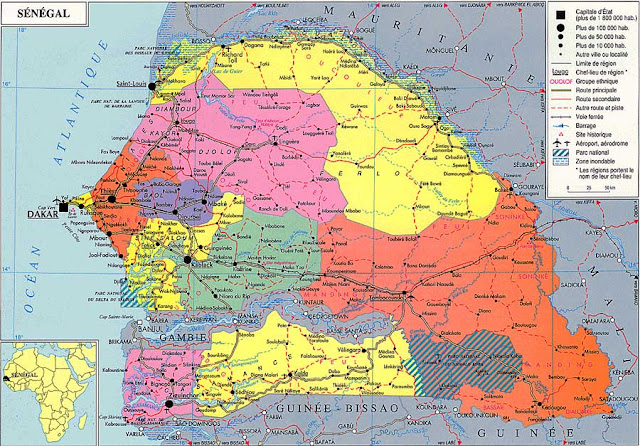 SENEGAL - GEOGRAPHICAL MAPS OF SENEGAL ~ Klima Naturali™