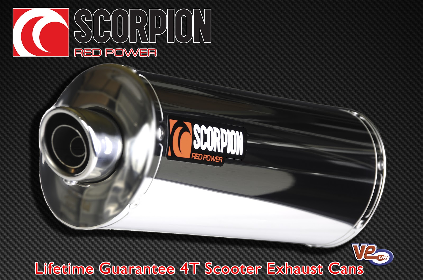 VE Scooter Spares: Scorpion Performance Exhausts For 4T Maxi Scooters